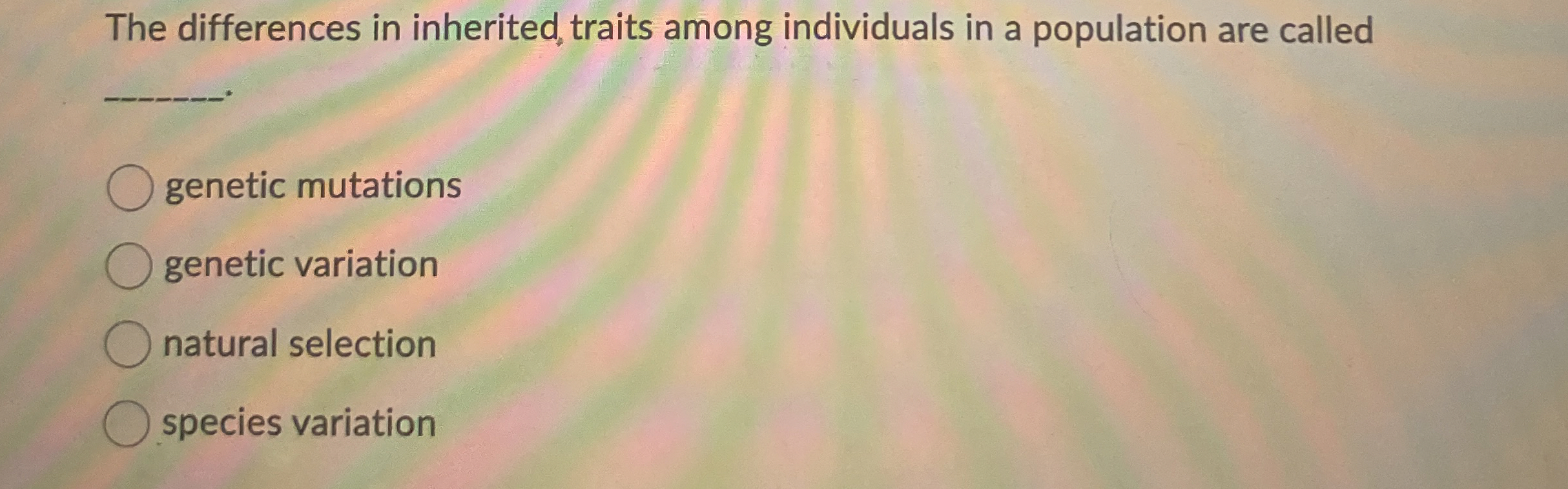 Solved The differences in inherited, traits among | Chegg.com