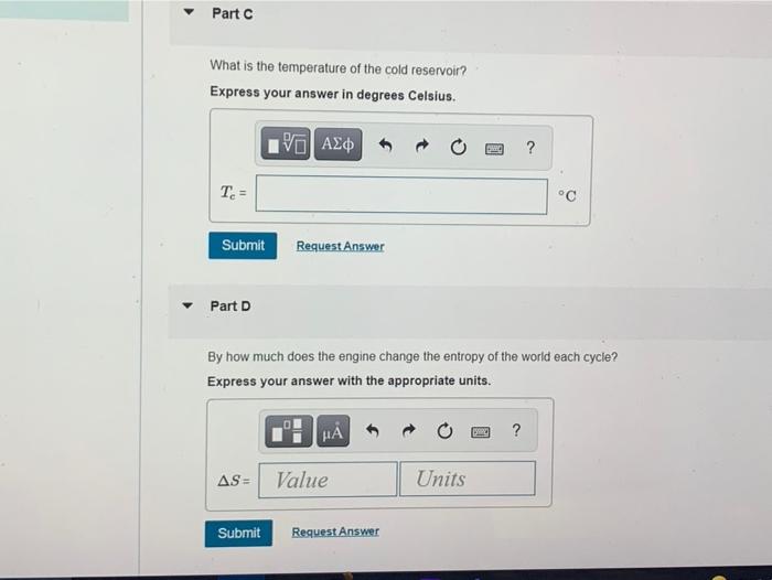 Solved A certain heat engine operating on a Carnot cycle | Chegg.com