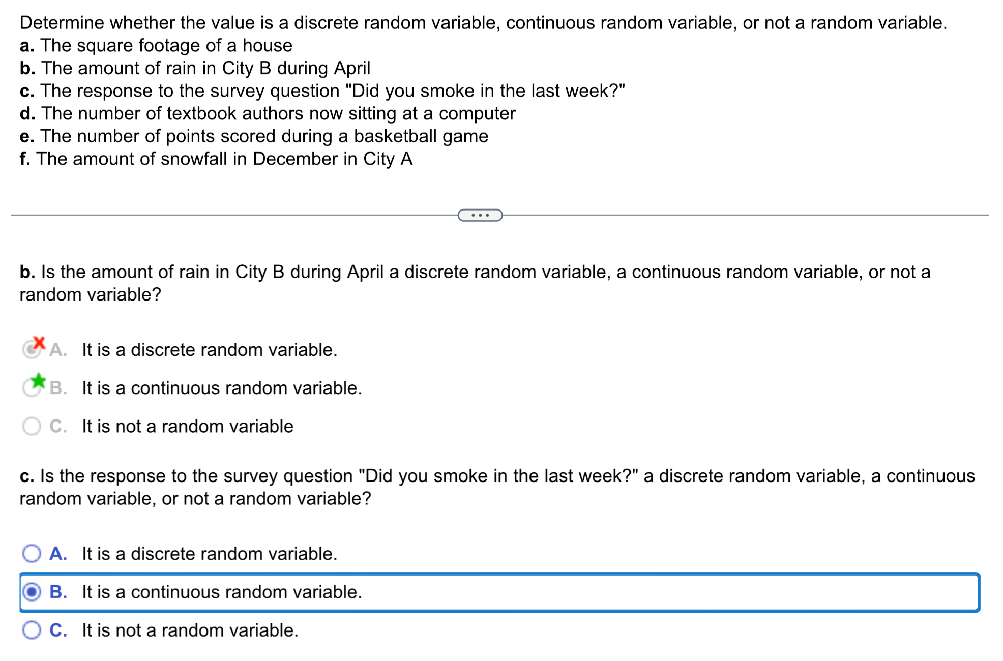 Solved Determine whether the value is a discrete random | Chegg.com