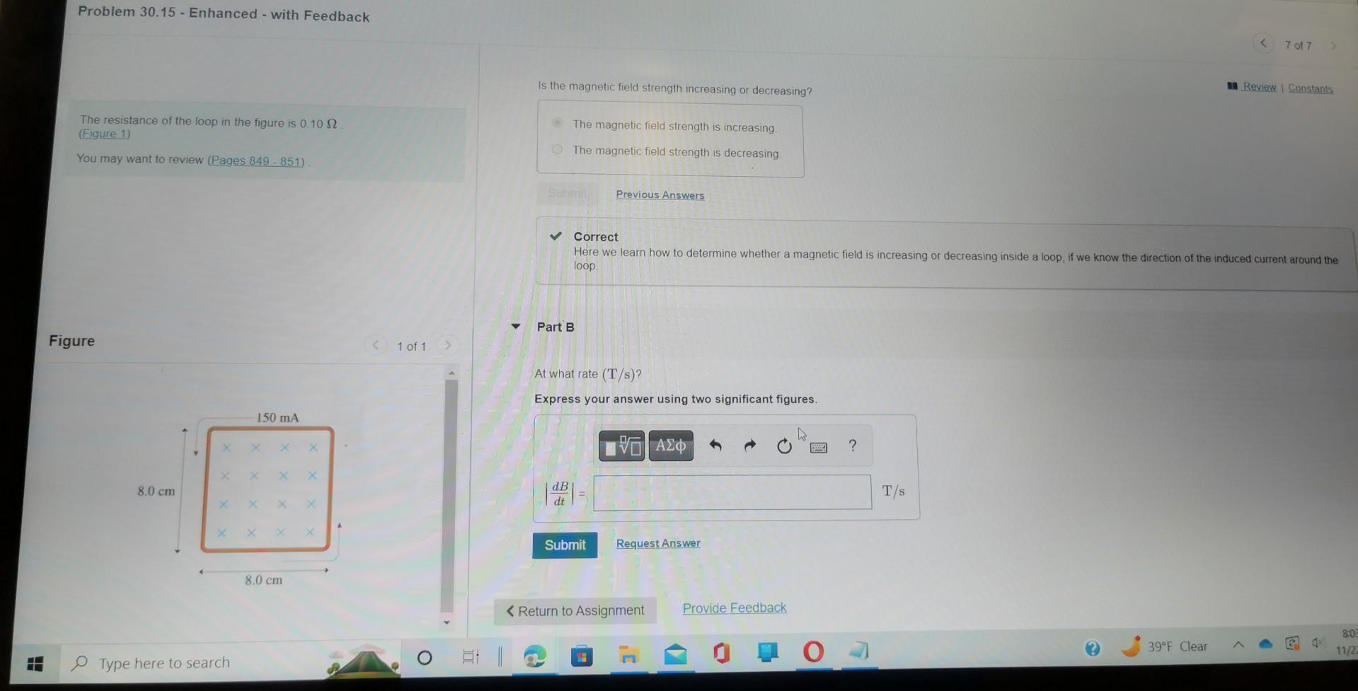 Solved Problem 30.15 - Enhanced - with Feedback Is the | Chegg.com