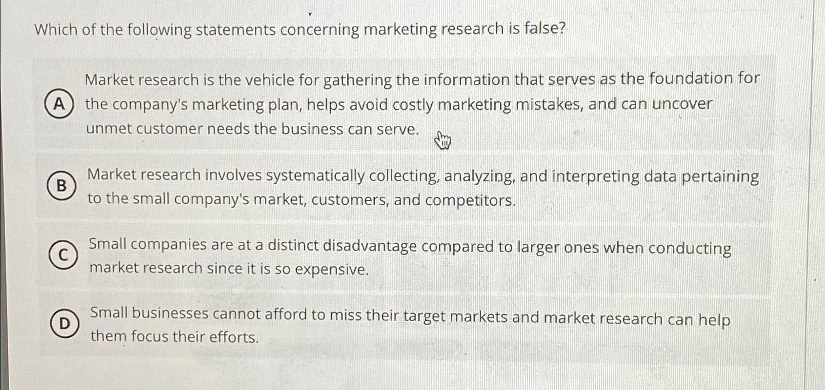 Solved Which of the following statements concerning | Chegg.com