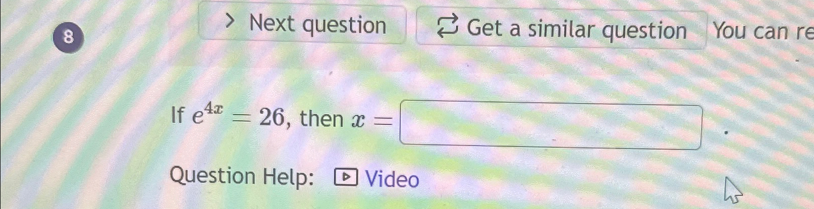 Solved 8> ﻿Next question⇄ ﻿Get a similar question You can | Chegg.com