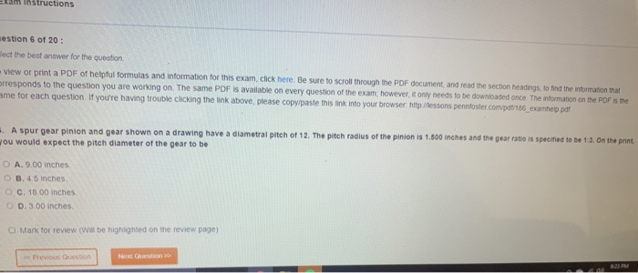 Solved tam instructions estion 6 of 20 : lect the best | Chegg.com