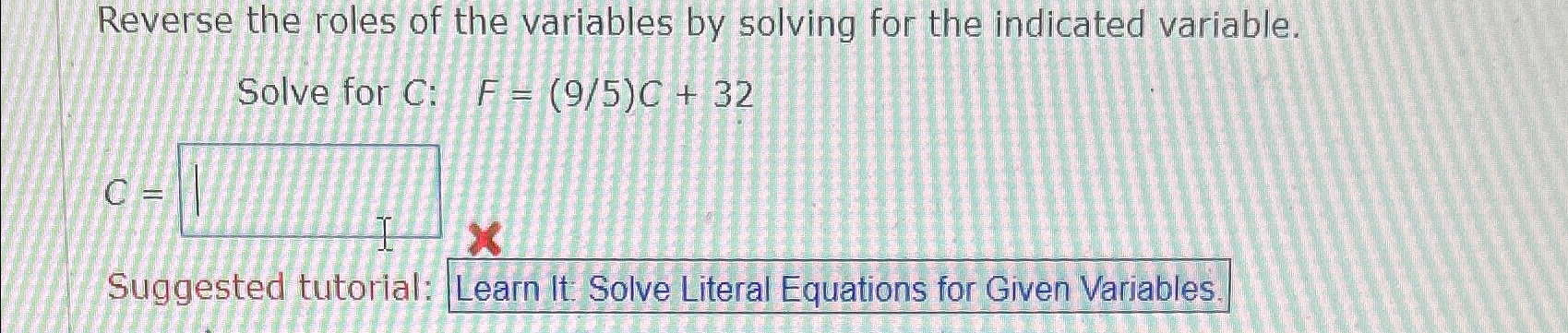 Solved Reverse the roles of the variables by solving for the | Chegg.com