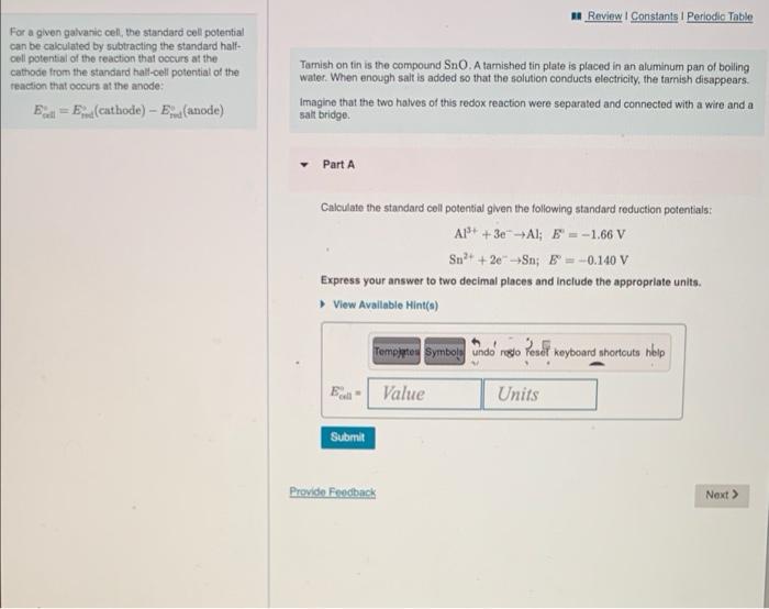 Solved Review I Constants | Perlodic Table For a given | Chegg.com