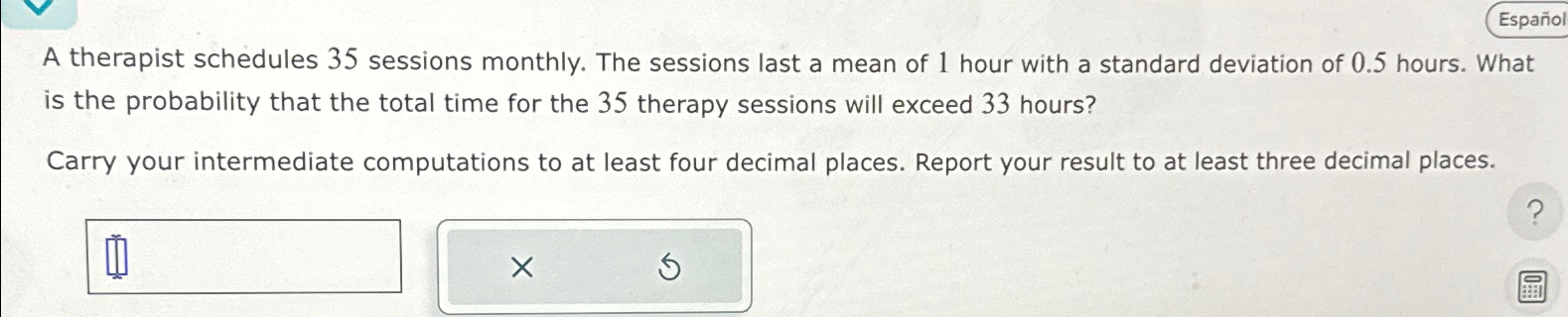 Solved A therapist schedules 35 sessions monthly. The | Chegg.com Solved A therapist schedules 35 sessions monthly. The | Chegg.com