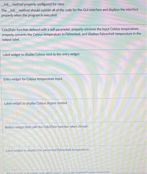 Solved python:please use init method ,add picture of code | Chegg.com