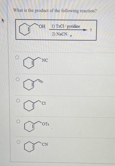 Solved What is the product of the following reaction? 1) | Chegg.com