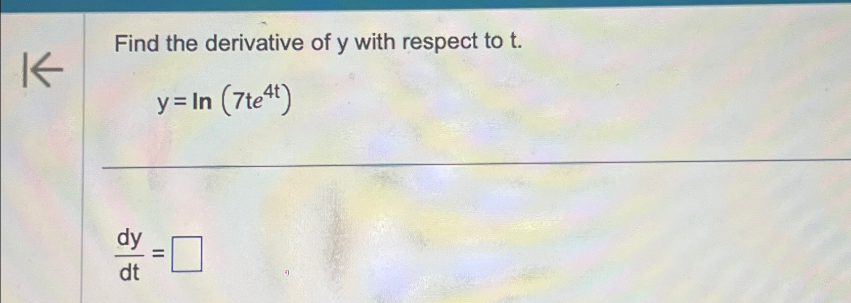 Solved Find the derivative of y ﻿with respect to | Chegg.com