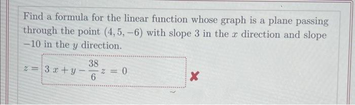 Solved Find a formula for the linear function whose graph is | Chegg.com