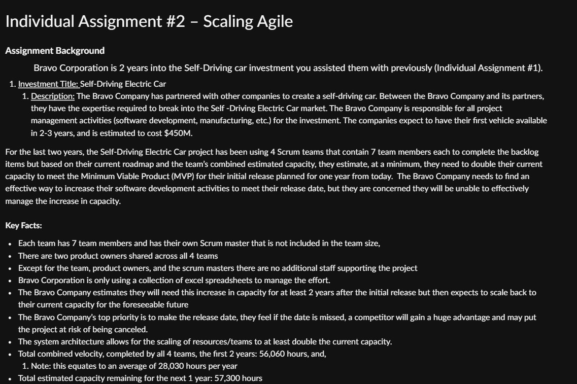 Solved Individual Assignment 2 scaling Agileassignment