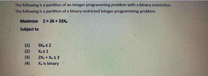 Solved The following is a partition of an integer | Chegg.com