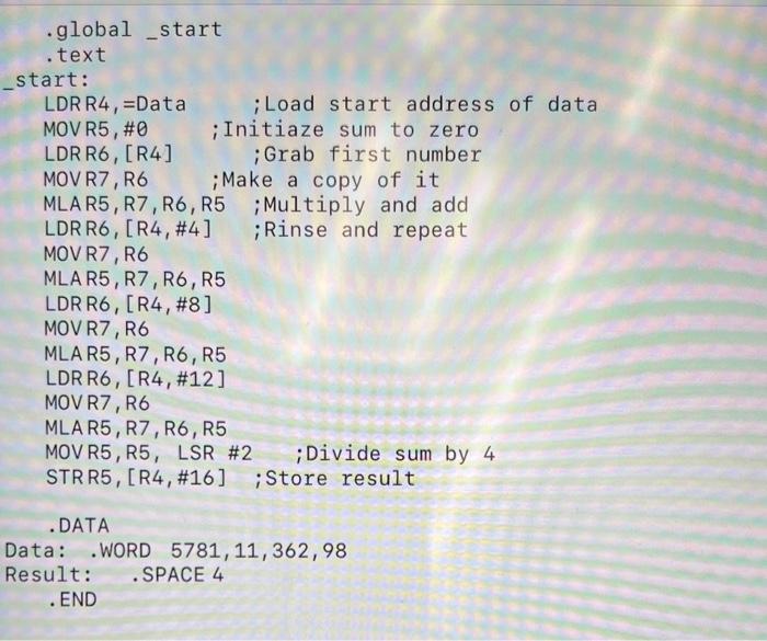 modify the file in ARMSim to display this operation. | Chegg.com