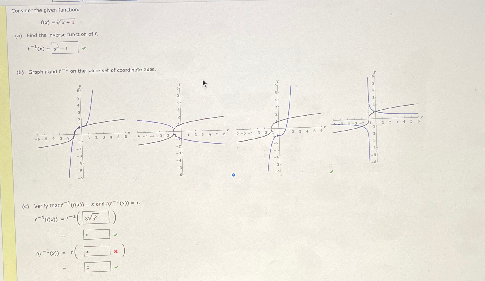 Solved Consider the given function.f(x)=x+13(a) ﻿Find the | Chegg.com