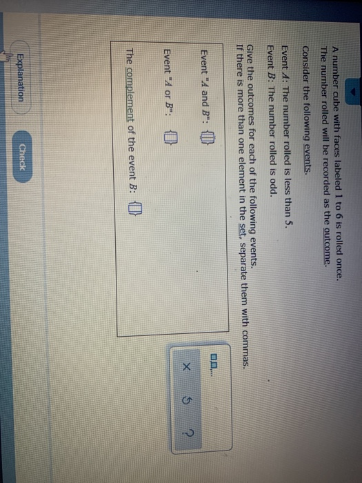 Solved A number cube with faces labeled 1 to 6 is rolled | Chegg.com