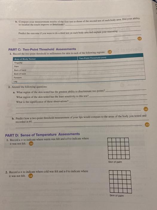 Solved b. Compare your measurement results of the first test | Chegg.com