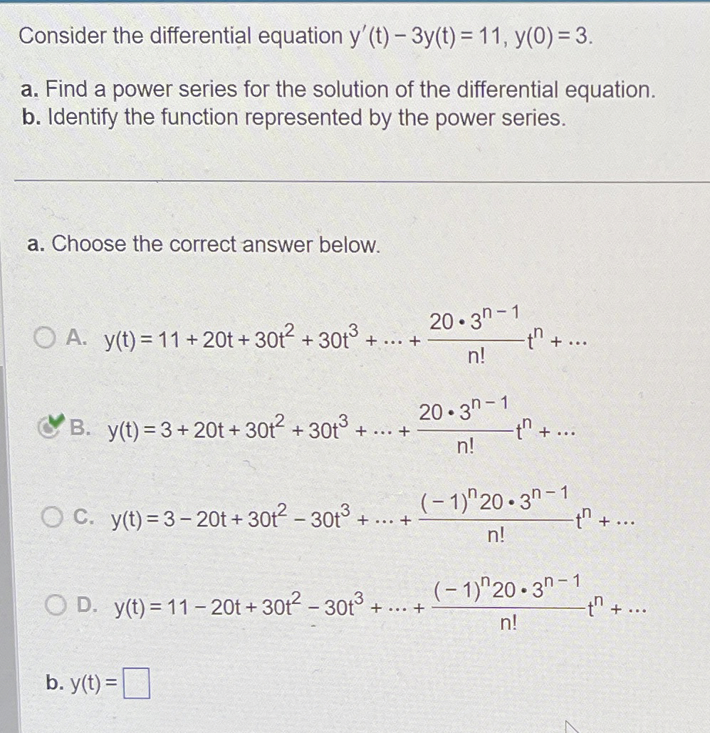 Solved Consider the differential equation | Chegg.com