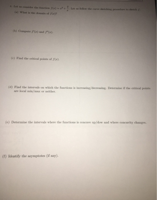 Solved Concavity and Curve Sketching Week 11 MAC 2311 | Chegg.com