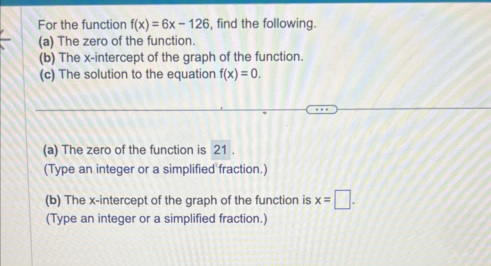 Solved For The Function F X 6x 126 ﻿find The Following A