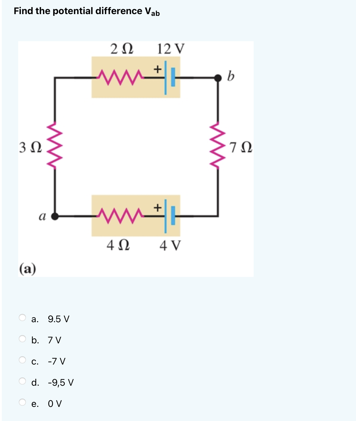 Solved Find the potential difference | Chegg.com