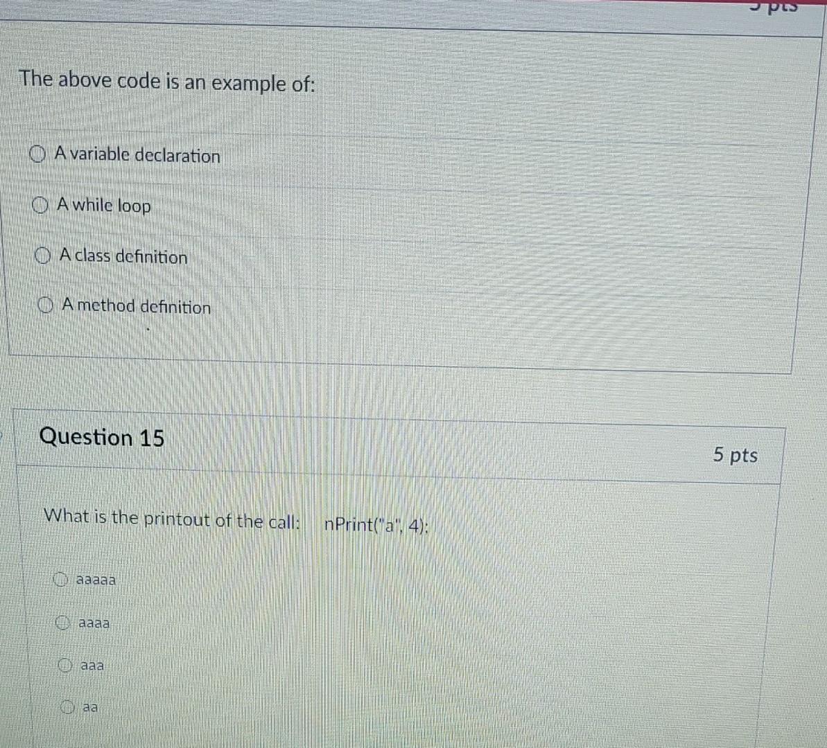 Solved Questions 14 - 16 are based on the following code: | Chegg.com