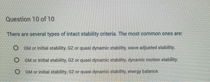 Solved Question 10 of 10 There are several types of intact | Chegg.com
