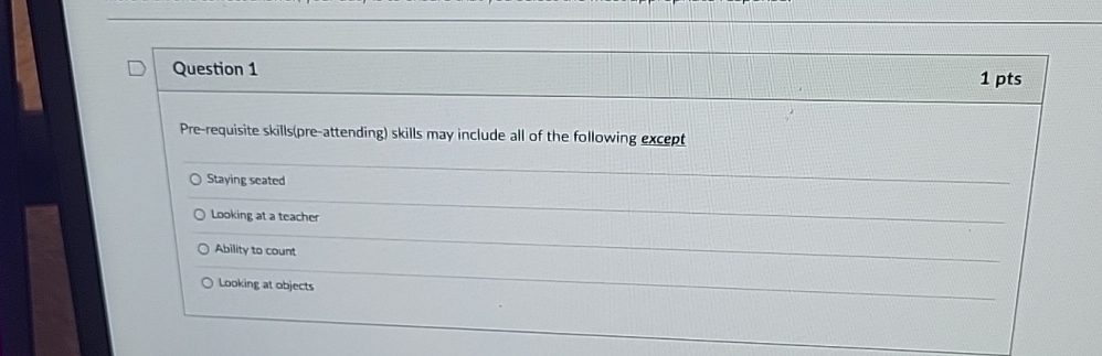 Solved Question 11 ﻿ptsPre-requisite skills(pre-attending) | Chegg.com