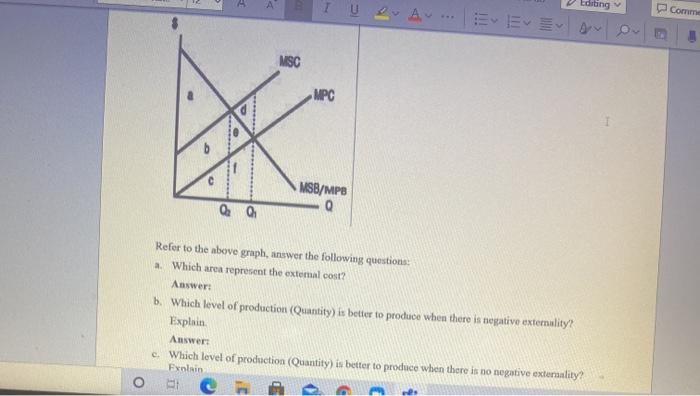 Solved Editing ev Av Comme MSC MPC MSB/MPB Q Q2 Refer to the | Chegg.com