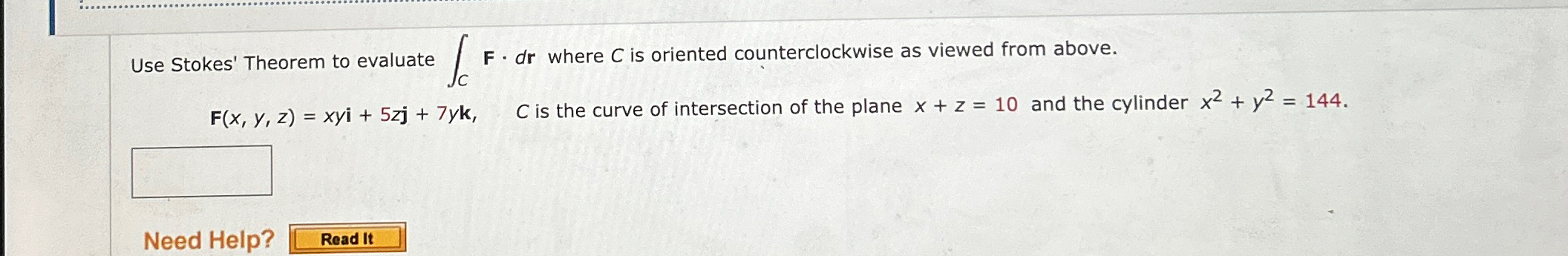 Solved F(x,y,z)=xyi+5zj+7yk,C ﻿is the curve of intersection | Chegg.com