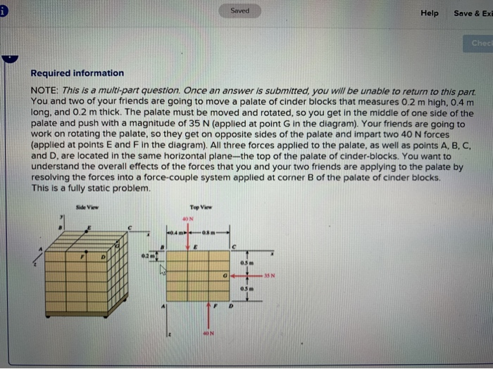 Solved Saved Help Save & Exi Chec Required information NOTE: | Chegg.com