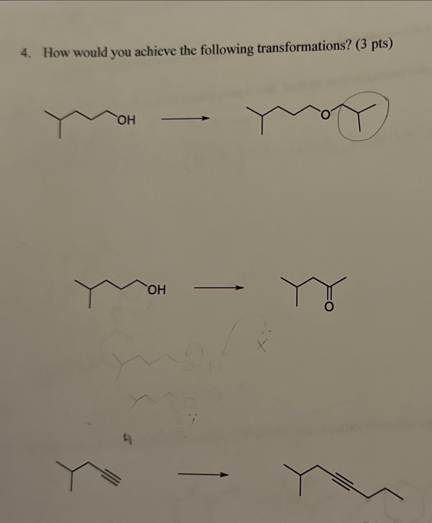 Solved How would you achieve the following transformations? | Chegg.com