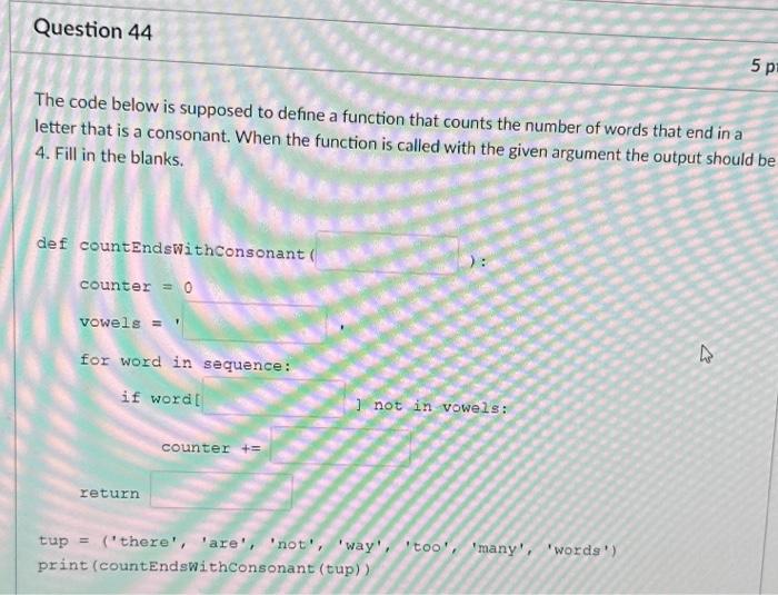 Solved The code below is supposed to define a function that | Chegg.com
