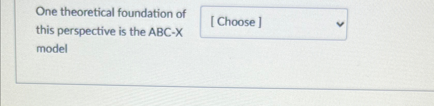 Solved One theoretical foundation of this perspective is the | Chegg.com