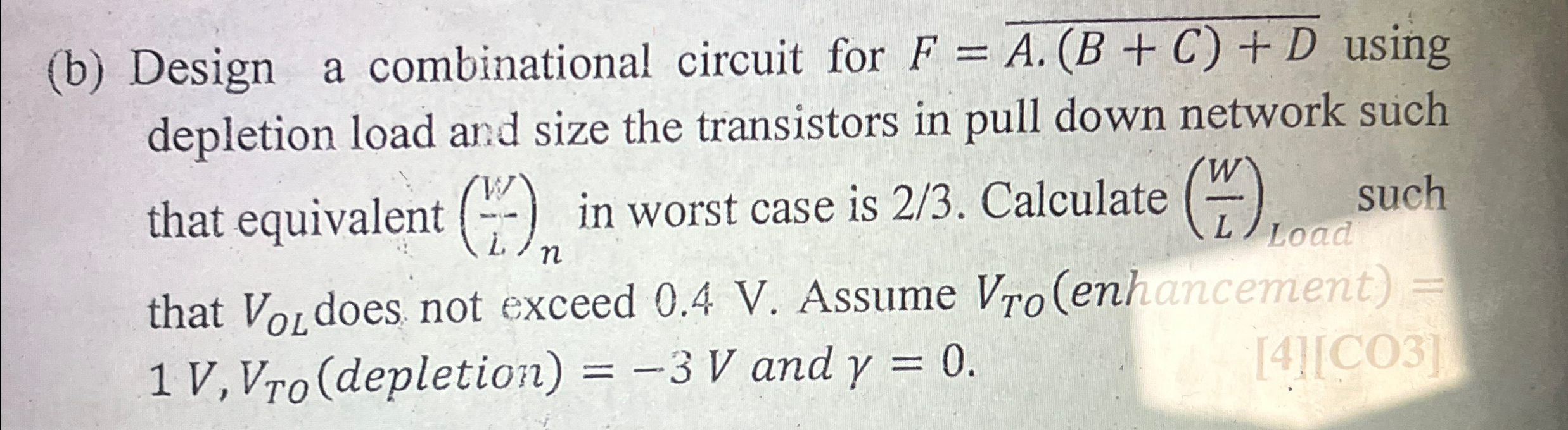 (b) ﻿Design a combinational circuit for | Chegg.com
