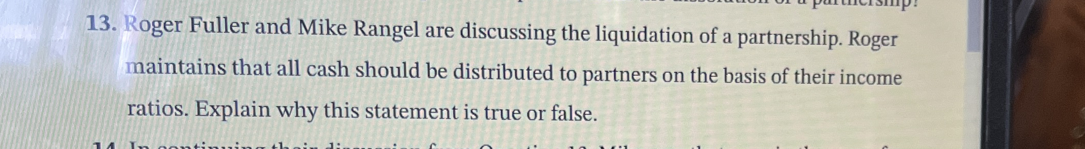 Roger Fuller and Mike Rangel are discussing the | Chegg.com