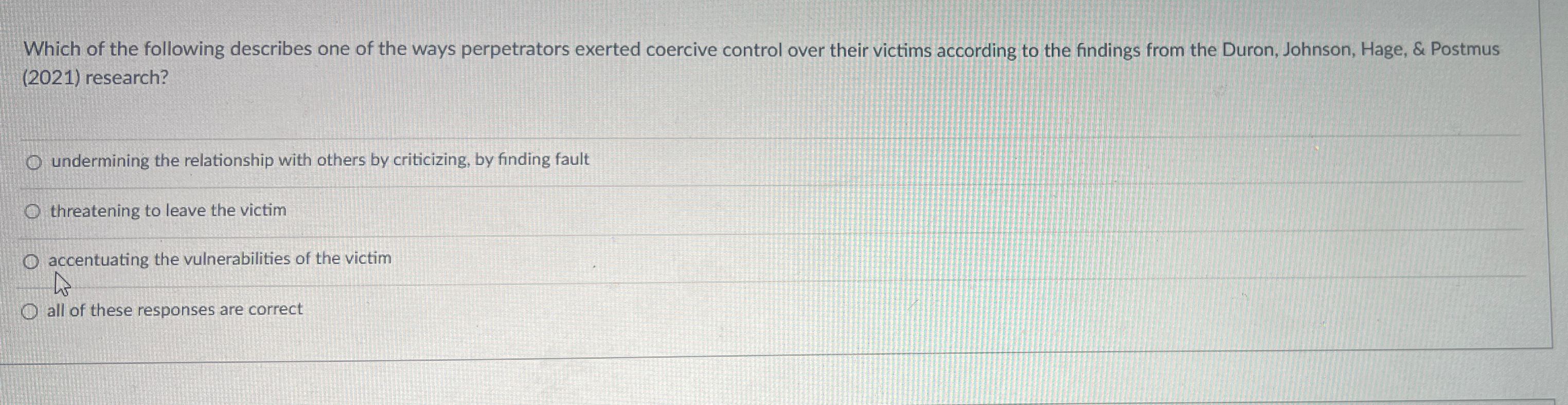 Solved Which of the following describes one of the ways | Chegg.com