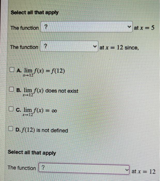 Solved Problem 7. (1 point) Continuity Given the function, | Chegg.com