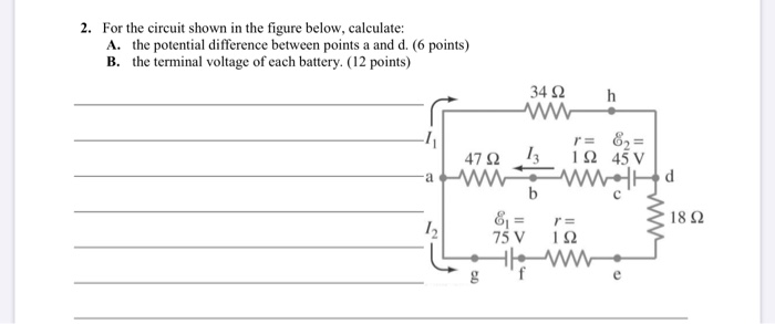Solved 2. For the circuit shown in the figure below, | Chegg.com