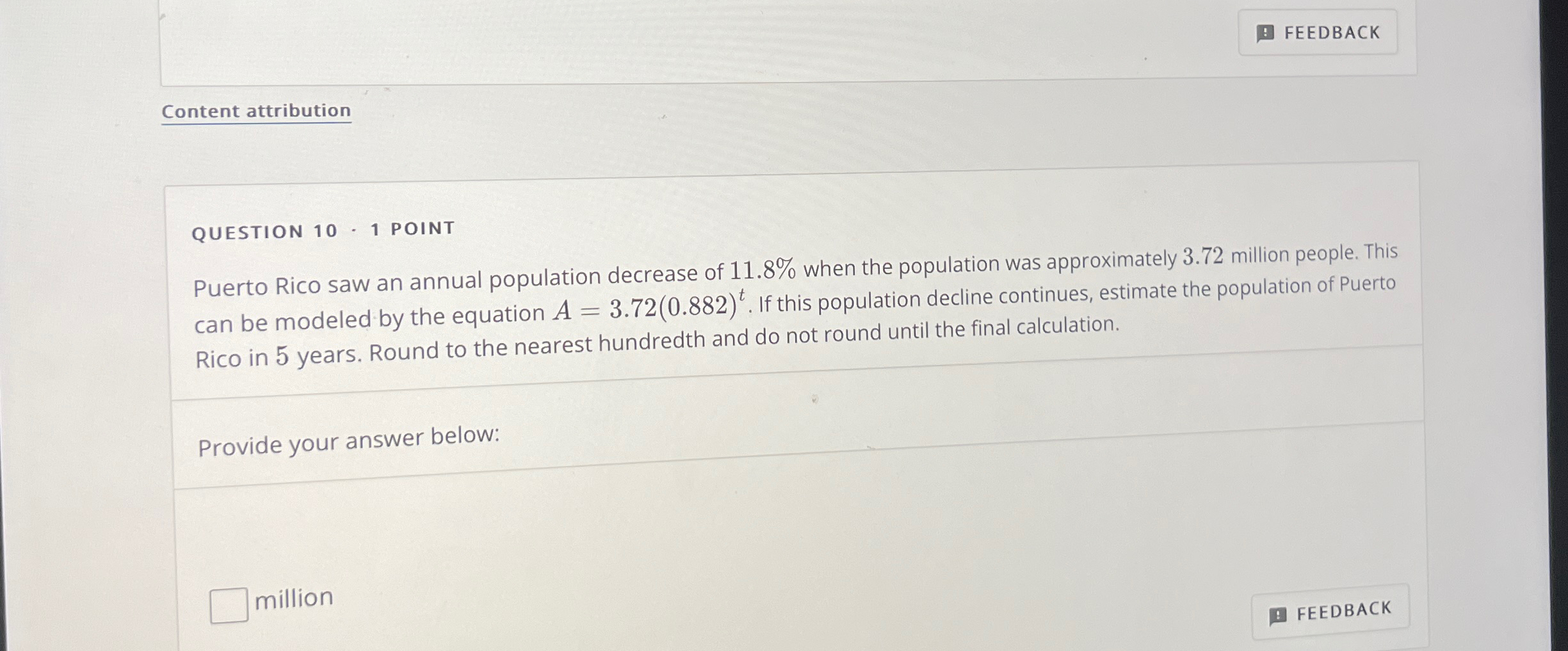 Solved Content attributionQUESTION 10*1 ﻿POINTPuerto Rico | Chegg.com