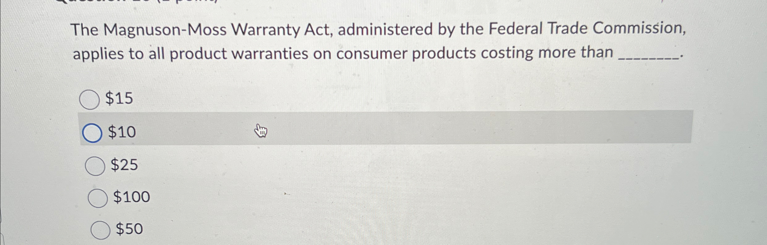 Solved The Magnuson-Moss Warranty Act, administered by the | Chegg.com
