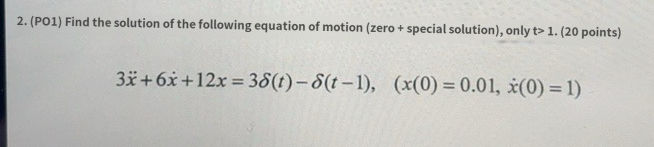 Solved (PO1) ﻿Find the solution of the following equation of | Chegg.com