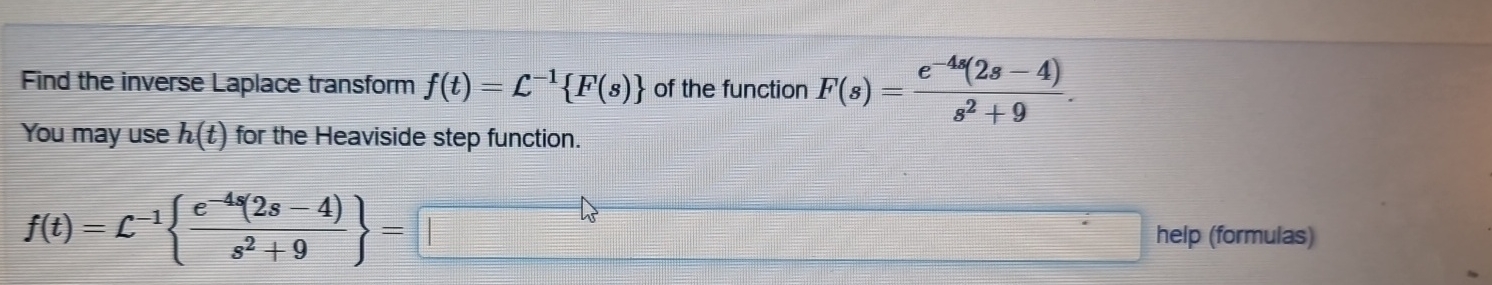 Solved Find the inverse Laplace transform f(t)=L-1{F(s)} ﻿of | Chegg.com