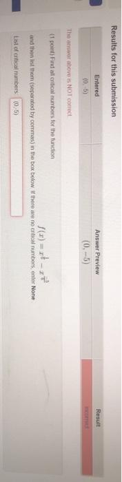 Solved Entered Answer Preview Result Message Your answer | Chegg.com