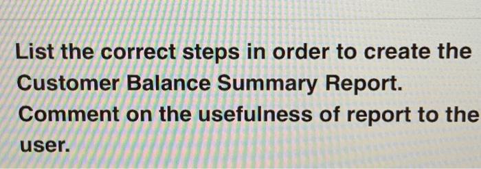 Solved List the correct steps in order to create the | Chegg.com