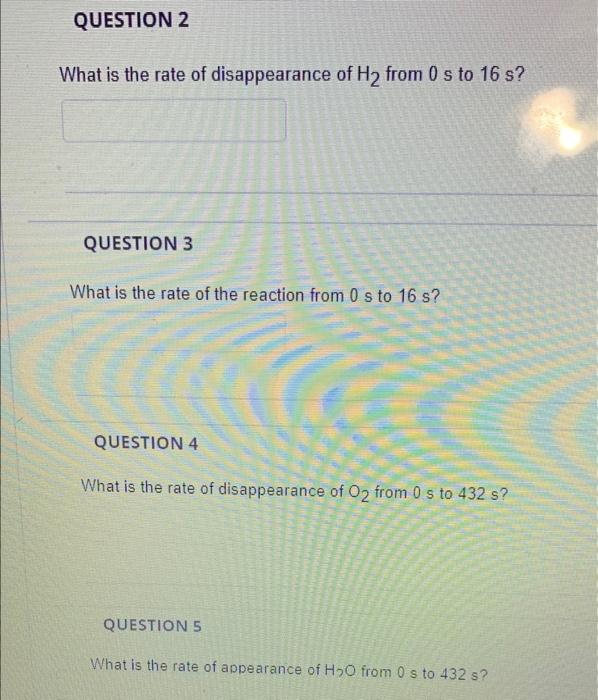 Solved QUESTION 1 3 points tions The reaction 2H2 + 02--2H20 | Chegg.com