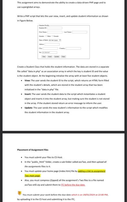 Solved This assignment aims to demonstrate the ability to | Chegg.com