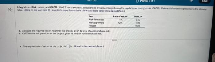 Solved Integrative - Risk, return, and CAPM. Wolt | Chegg.com