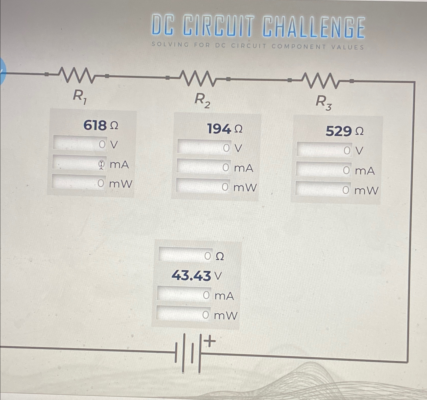 Solved AAlms.protechskillsinstitute.orgDCCIRCUIT CHALLENGE | Chegg.com