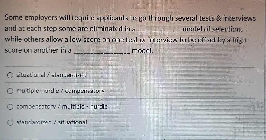 Solved Some employers will require applicants to go through | Chegg.com