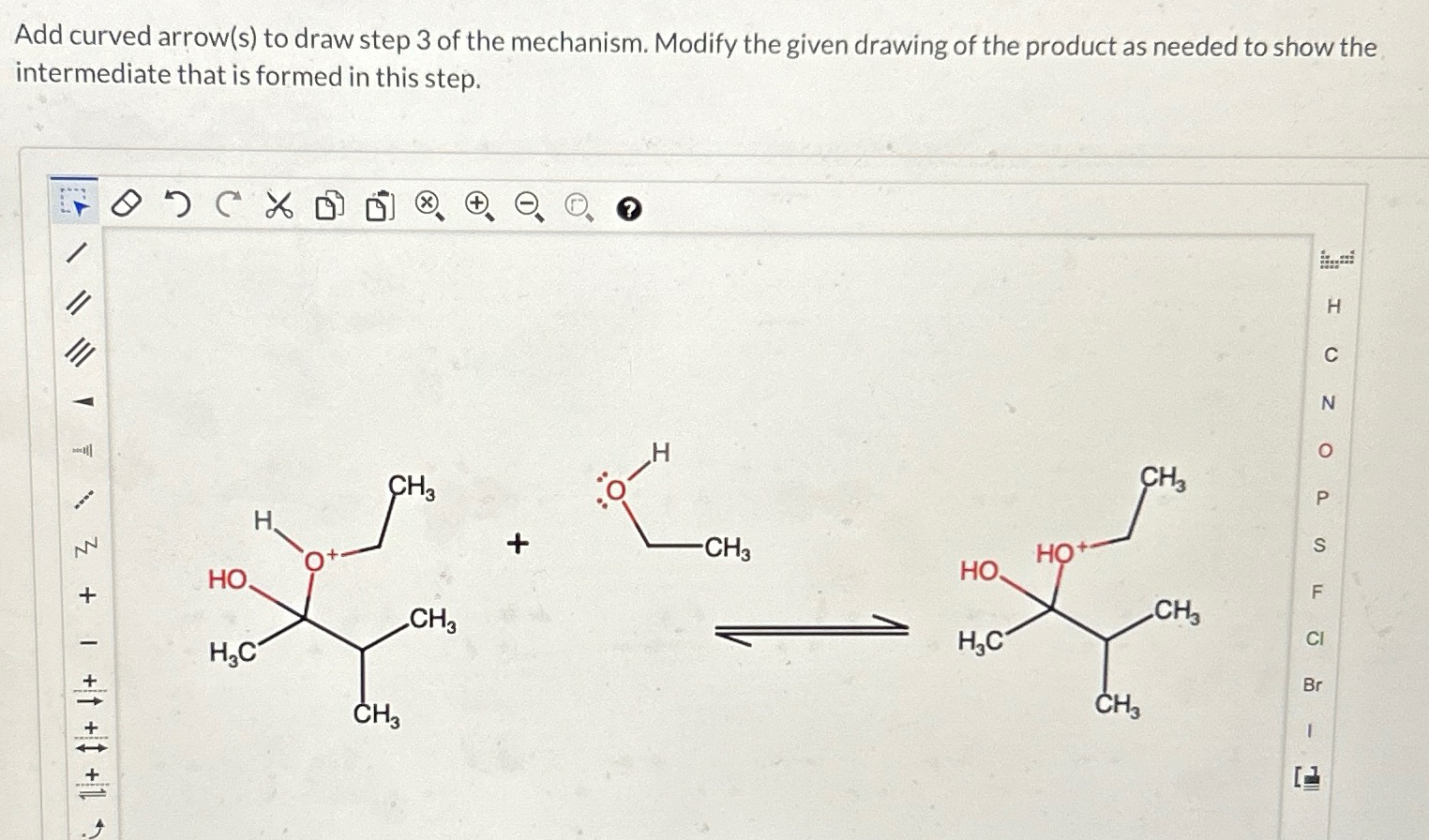 Solved Add curved arrow(s) ﻿to draw step 3 ﻿of the | Chegg.com